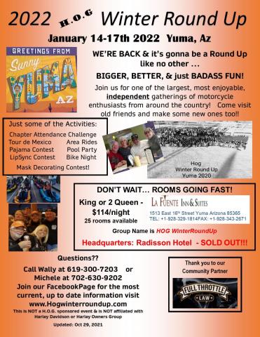 HOG Winter Roundup Rally in Yuma | Scottsdale AZ Chapter #3160 ...